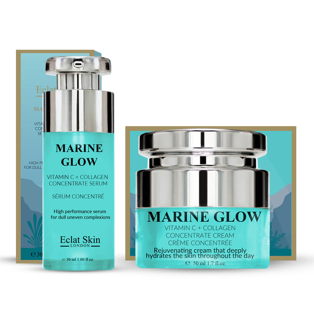 Marine Glow Vitamin C + Collagen Concentrate Serum 30ml+ Marine Glow V ...